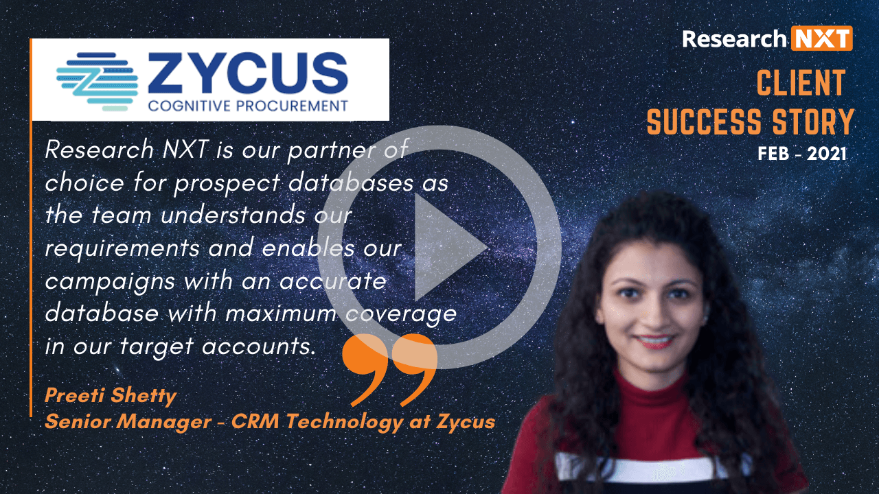 Zycus - Prospect Database | Case Study - Research NXT